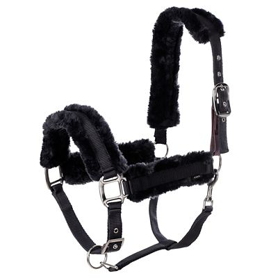 Equinavia Valkyrie Ultra Fleece Breakaway Halter, Cob,Black/Black at ...