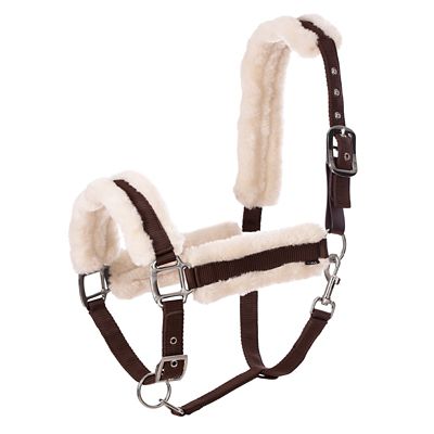 Equinavia Valkyrie Ultra Fleece Breakaway Halter, Horse,Brown/Ivory ...