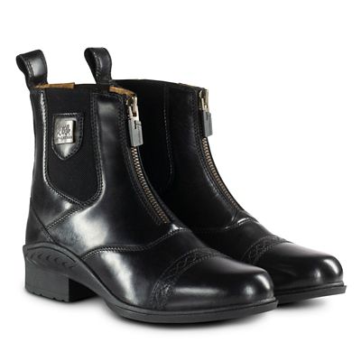 B-Vertigo Women's Saturn Front-Zip Leather Paddock Riding Boots, 9.5 ...