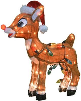 ProductWorks 32 in. Pre-Lit Rudolph the Red-Nosed Reindeer Bumble ...