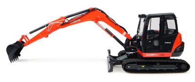 UNIVERSAL HOBBIES 1:24 Scale Kubota KX080-4 Track Compact Excavator ...