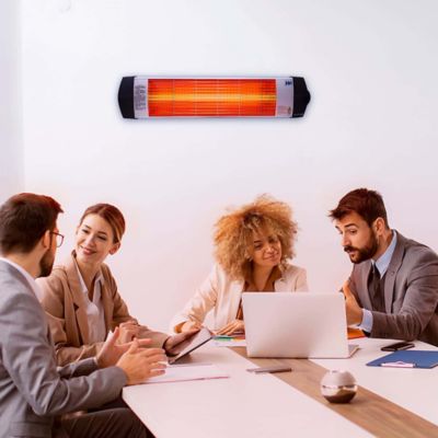 Econat 5,200 BTU Electric Infrared Heater with Thermostat, IP44, 1,500W ...