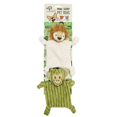 Petique Mini Flying Hemp Monkey and Lion Dog Toys at Tractor Supply Co.