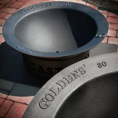 Goldens' Cast Iron 20 gal. Cast Iron Syrup Kettle Wood-Burning Fire Pit ...