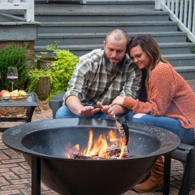 Goldens' Cast Iron 30 gal. Cast Iron Syrup Kettle Wood-Burning Fire Pit ...