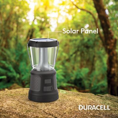 Duracell 1,500-Lumen Dual Power Solar Rechargeable Lantern with 4D ...
