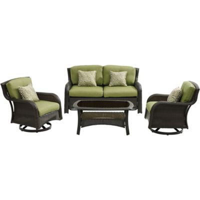 Cambridge Corrolla 4 pc. Lounge Set with Loveseat, 2 Swivel Gliders ...