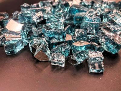 Element Fireglass Large 1/2 in. Azuria Reflective Fire Glass by Element ...