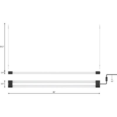 BoostGro 200 Watt Equivalent 3,600-Lumen 4 ft. LED Grow Light, 30 Watt ...