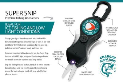 Boomerang Tool Company Super Snip Long Blade Retractable Stainless Steel Fishing Line Cutters ...