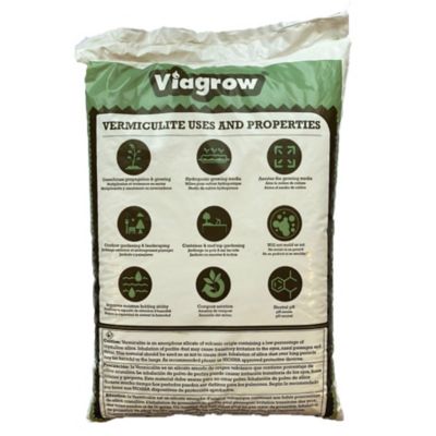 Viagrow 8 lb. Horticultural Vermiculite, Promotes Drainage and Soil ...