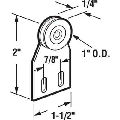 Prime-Line 1 in. Steel, Sliding Screen Door Roller, 2 pk., B 537 at ...