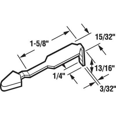 Prime-Line 1-5/8 in., Sliding Door Latch Lever, Adams Rite, E 2066 at ...