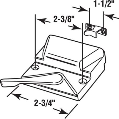 Prime-Line Casement Window Sash Lock, Non-Handed, White, Keeper and ...