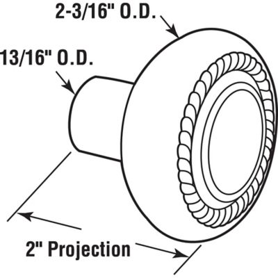 Prime-Line Colonial Style Door Knobs, 1/4 in. Square Drive, Wrought ...