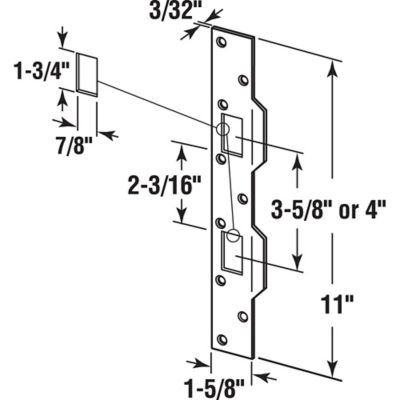Prime-Line Maximum Security Combination Strike, 11 in., Stamped Steel ...