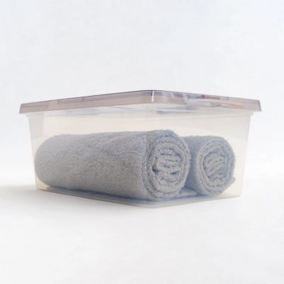 IRIS USA 17 Quart Snap Tight Plastic Storage Bin - 8 Pack