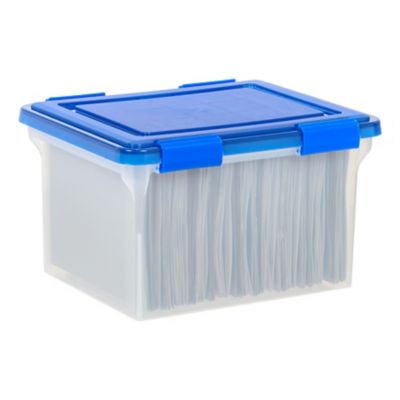 IRIS USA 32 qt. WEATHERPRO Plastic File Box with Durable Lid, Seal, and ...