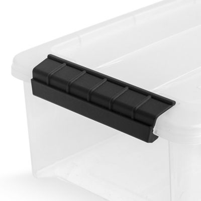 IRIS USA 5.75 Quart Plastic Storage Bin with Latching Buckles - Clear ...