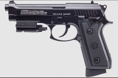 Crosman CO2 Powered Full Auto BB Air Pistol with Rail Mounted Laser at ...