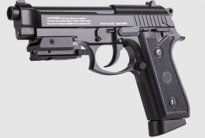 Crosman CO2 Powered Full Auto BB Air Pistol with Rail Mounted Laser at ...