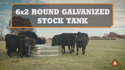 CountyLine 390 gal. Round Galvanized Steel Stock Tank, 6 ft. x 2 ft. at ...