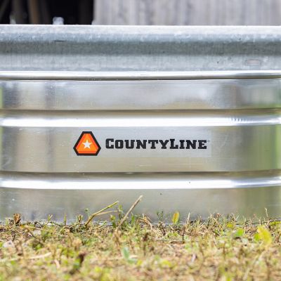 CountyLine 100 gal. Oval Galvanized Stock Tank, 2 ft. X 4 ft. X 2 ft ...