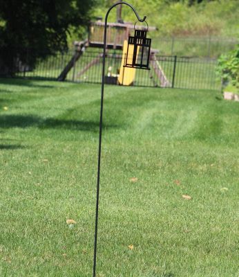 Ashman Shepherd Hook (3 Pack) 92 in. Solid Metal Single pc. Hook, Rust ...