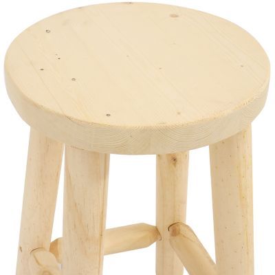 Sunnydaze Decor Fir Wood Bar Stool