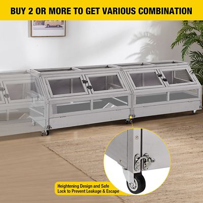 Aivituvin Large Wooden Guinea Pig Cage, 39.45 in. x 19.7 in. at Tractor ...