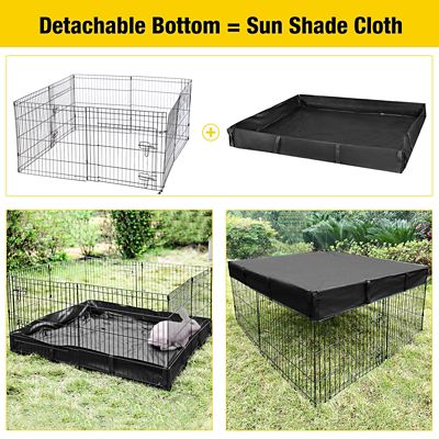 Aivituvin Indoor/Outdoor Portable Pet Play Pen with Floor, Small ...