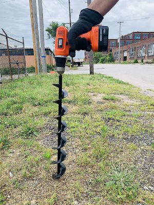 Ashman 24 in. Long Heavy-Duty Steel Auger Bit, Helical Screw Blade Hand ...