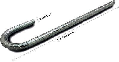 Ashman 12 in. Rust-Resistant Rebar Stake Anchors, Solid Premium ...