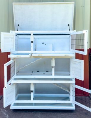 Zylina 3-Story Indoor/Outdoor Modern High Rise Rabbit Hutch, 53 in. x ...
