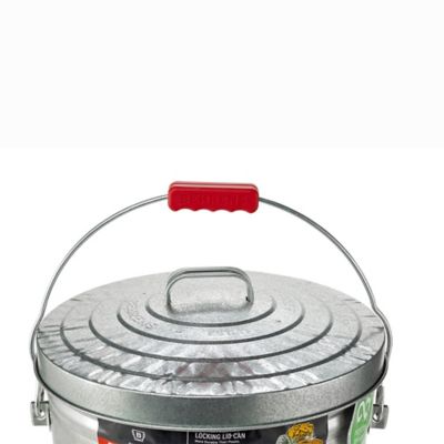 10 gal. Behrens Galvanized Steel Locking Lid Storage Can with Lid at ...