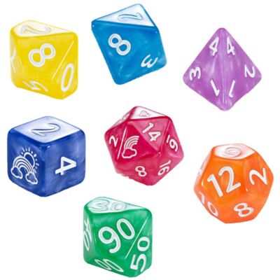 Gate Keeper Games Mighty Tiny Dice: Sea Sparkle 7 pc. RPG Dice Set ...
