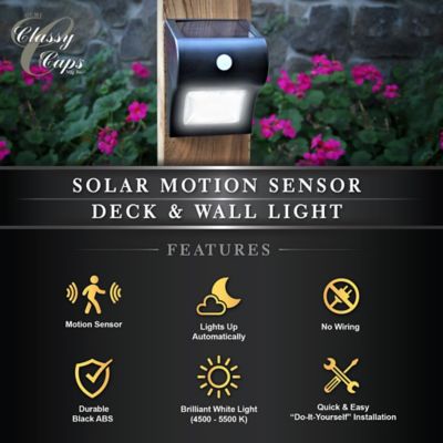 Classy Caps Solar Motion Sensor Deck & Wall Light, SL133 at Tractor ...