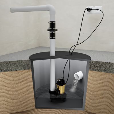 K2 Pumps 1/2 HP 115V Electric Cast Iron Effluent Pump with Piggyback ...