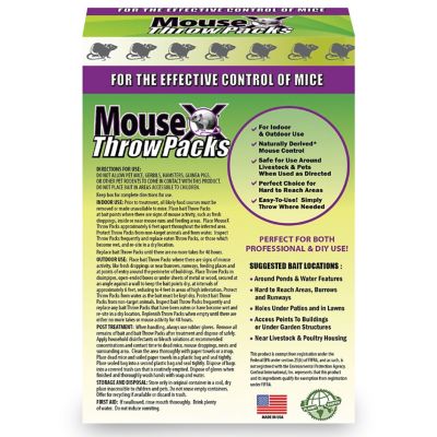 MouseX 12 oz. Non-Toxic Rodent Killer Throw Packs, Effective Against ...