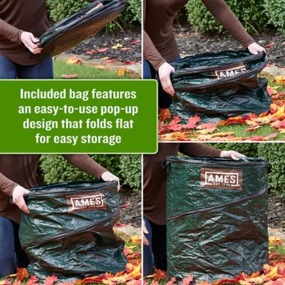 Ames Leaf Collecting Tool Set with Garden Claws and Collapsible Garden ...