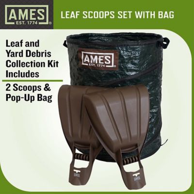 Ames Leaf Collecting Tool Set with Garden Claws and Collapsible Garden ...
