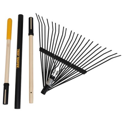 True Temper 54 in. 22-Tine Hardwood/Steel Handle Steel Leaf Rake at ...