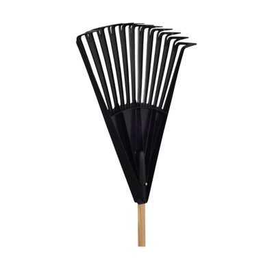 True Temper 24 in. Plastic Clog-Free Tine Leaf Rake with 48 in ...