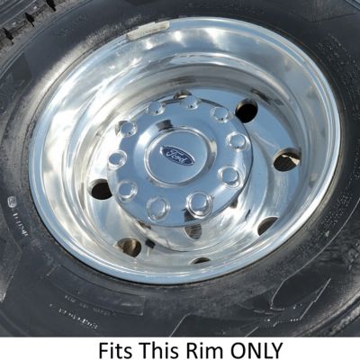 Ford OEM 10 Lug Chrome Rear Center Cap/Hubcap for Ford F-450, F-550, F ...
