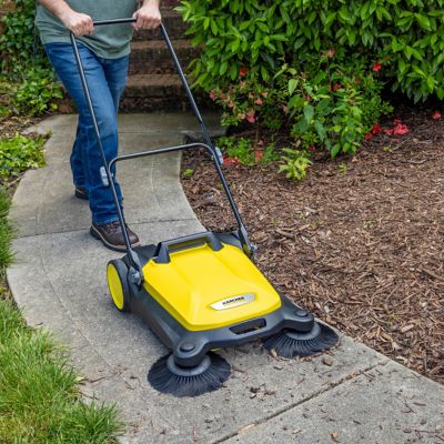 Karcher 26.8 in. S 4 Twin Walk-Behind Outdoor Hand Push Sweeper, 5.25 ...