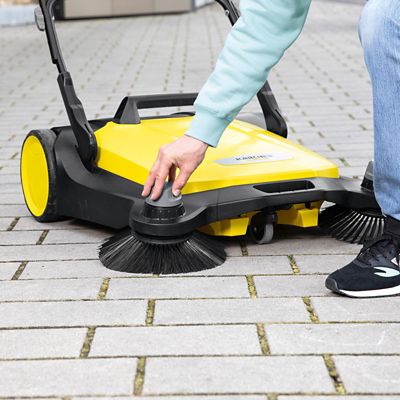 Karcher 33.9 in. S 6 Twin Walk-Behind Outdoor Hand Push Sweeper, 10 Gal ...