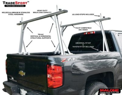 Malone Tradesport 72 in. Aluminum Truck Bed Rail System - 800lb ...