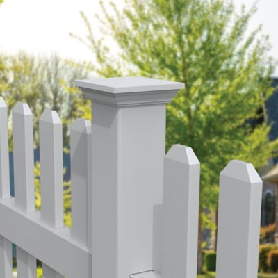 Barrette Outdoor Living 4 in. x 4 in. New England White Post Top at ...
