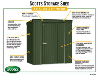 Scotts 6 ft. x 4 ft. Garden Storage Cabinet at Tractor Supply Co.