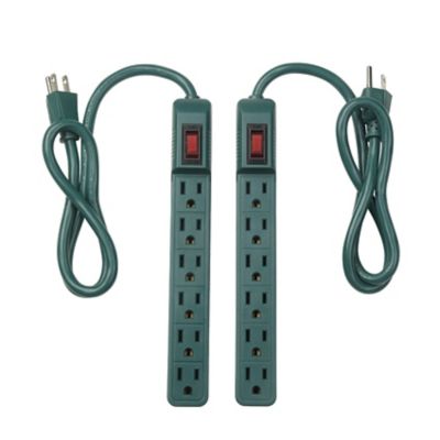JobSmart 15 Amp 6-Oulet 2.5 ft. Indoor Power Strips with Surge ...